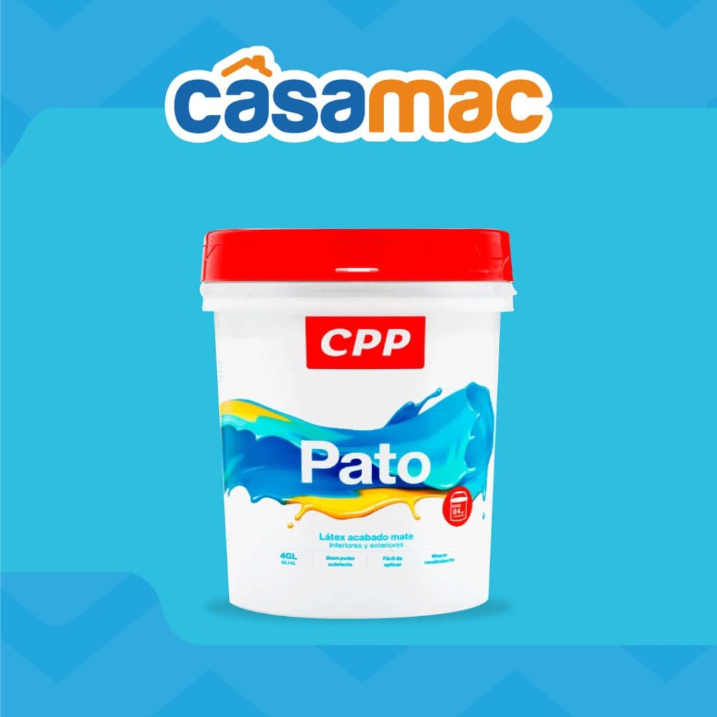PATO LÁTEX ACABADO MATE CPP DE 4 GL – CASAMAC