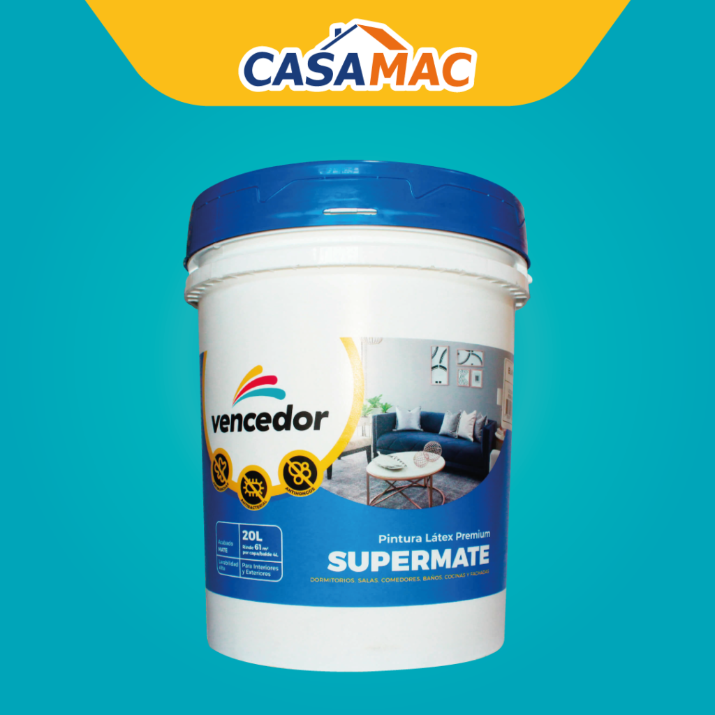 LÁTEX SUPERMATE TRIPLE ACCIÓN VENCEDOR DE 4 GL – CASAMAC